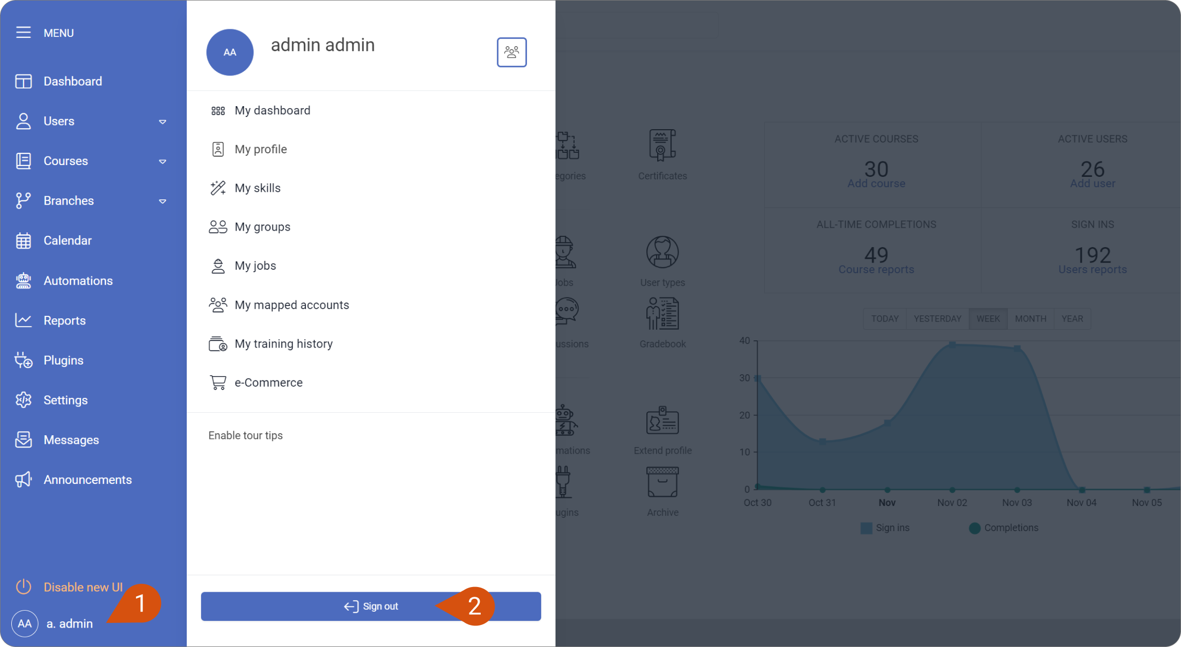 New admin UI Sidebar – How may we help you?