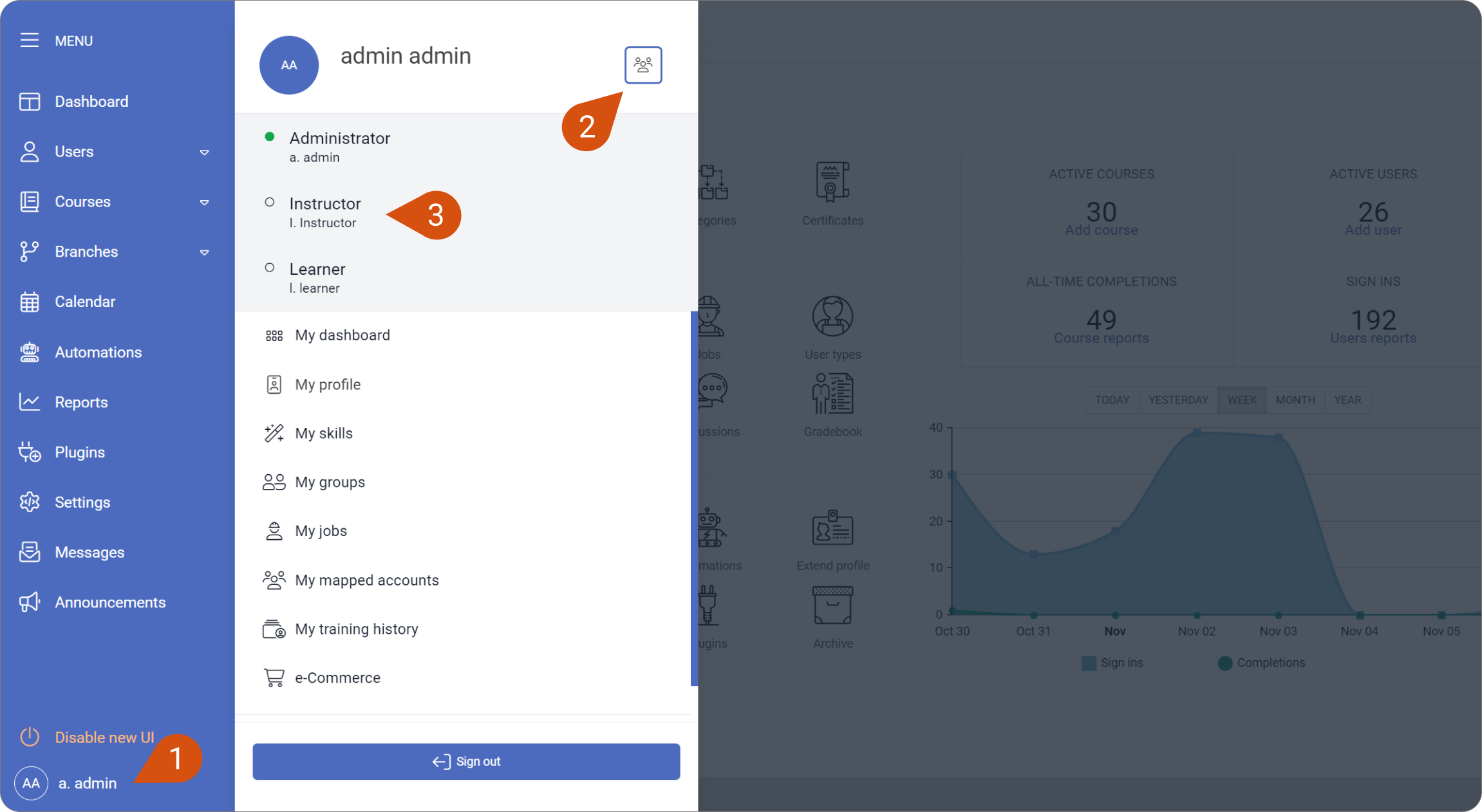 New admin UI Sidebar – How may we help you?