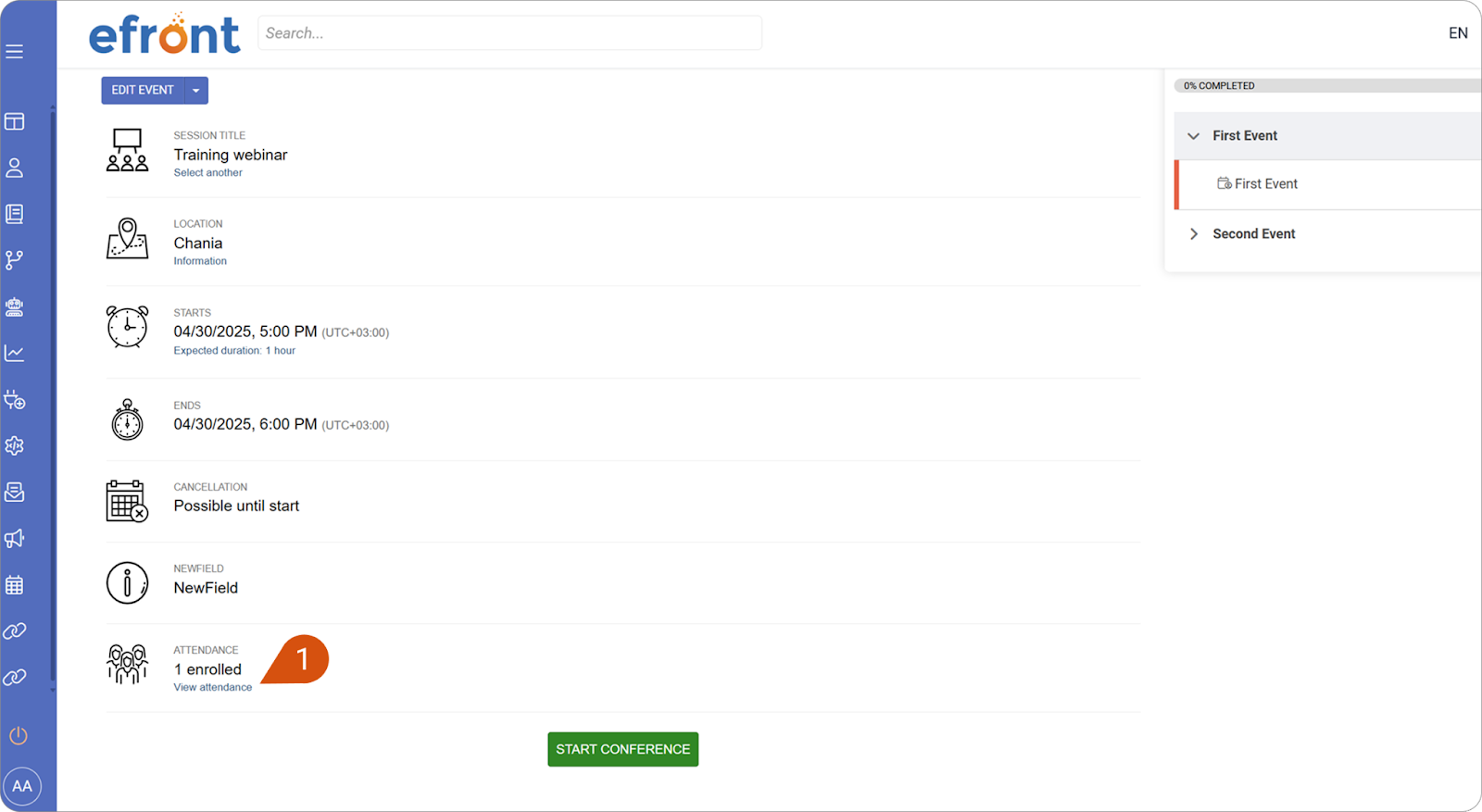 How to set the Training sessions as completed – How may we help you?